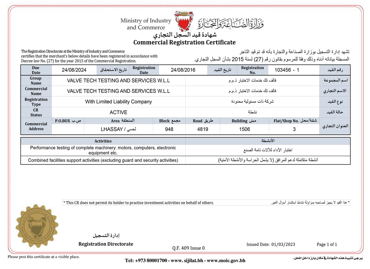 POWER & WATER PLANT MAINTENANCE SERVICE IN BAHRAIN | Credentials